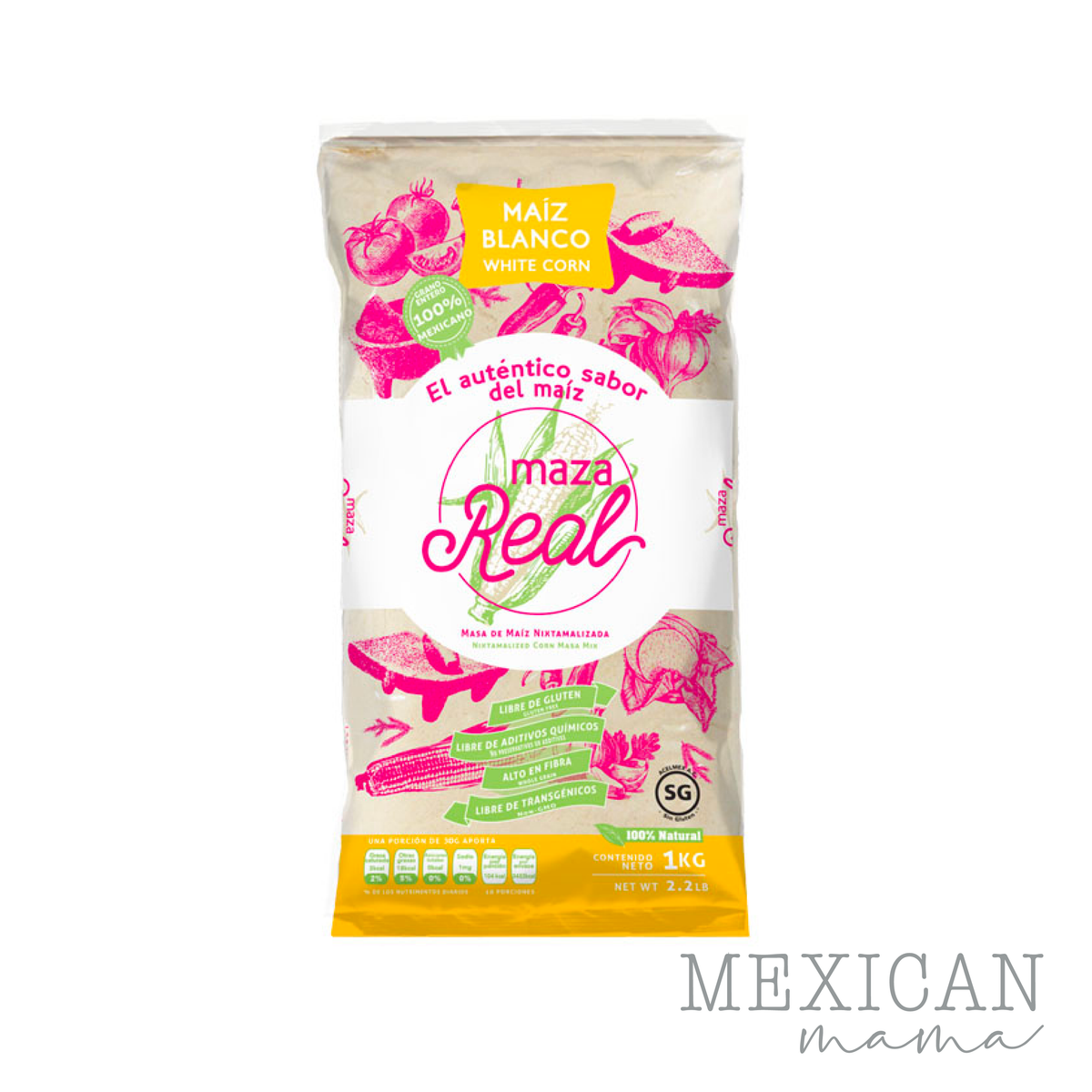 Maza Real White Masa Harina (Corn Flour) 1kg – Mexican Mama