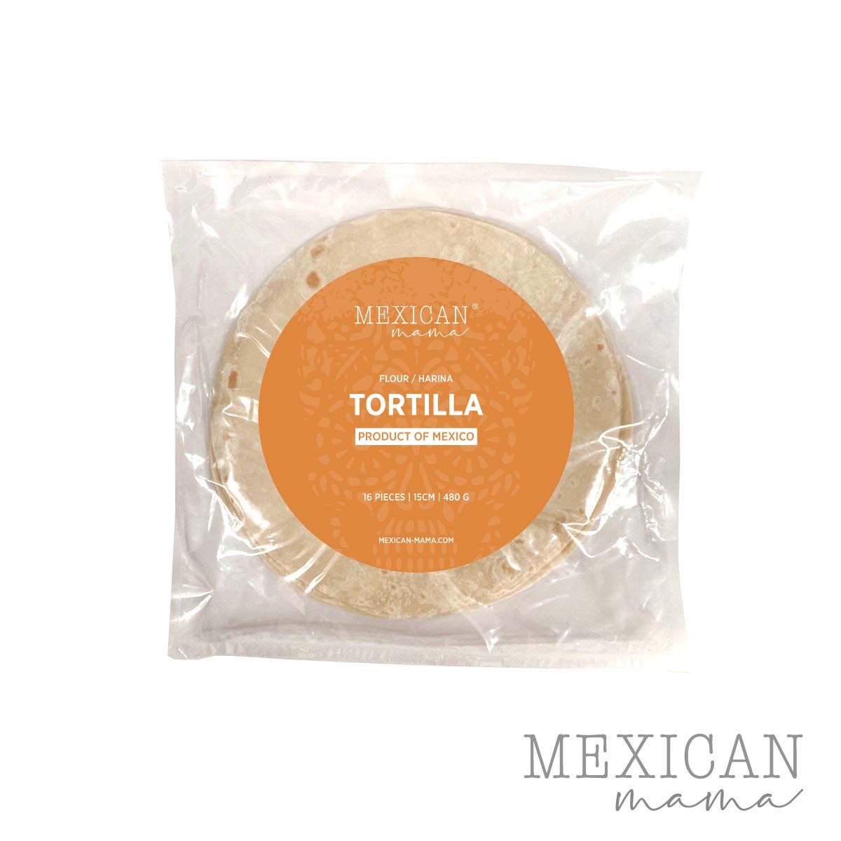 Mexican Mama Import Flour Tortillas 15cm, 480g (approximately 16 pcs)