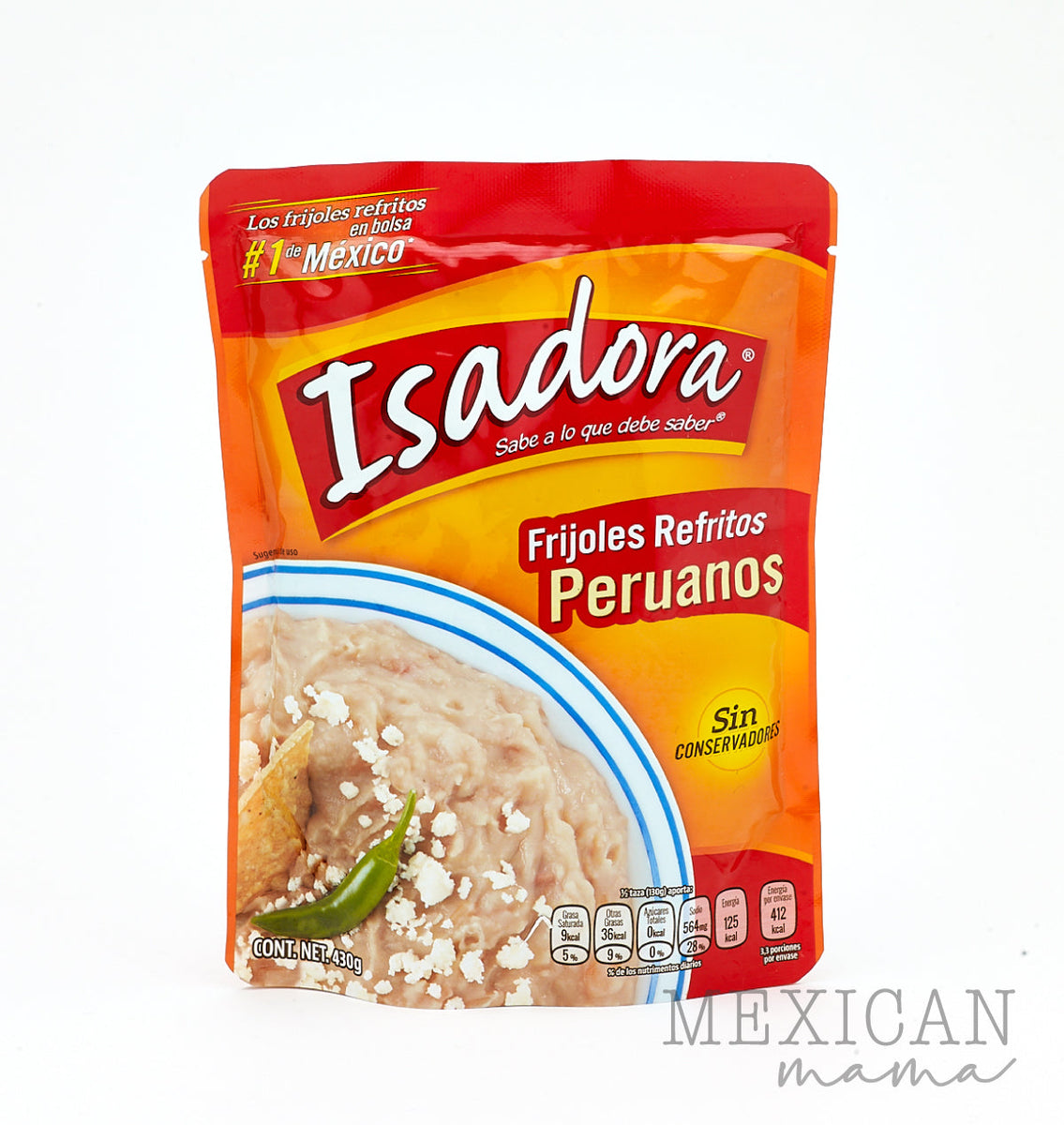 Isadora Refried Beans Peruanos 400g – Mexican Mama